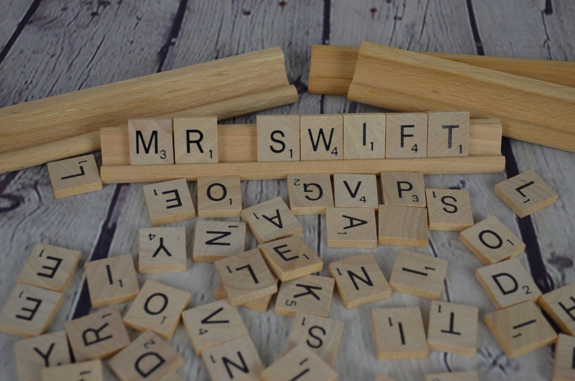 Custom Made Scrabble Tile Letter Tray Desk Name Plate | Etsy