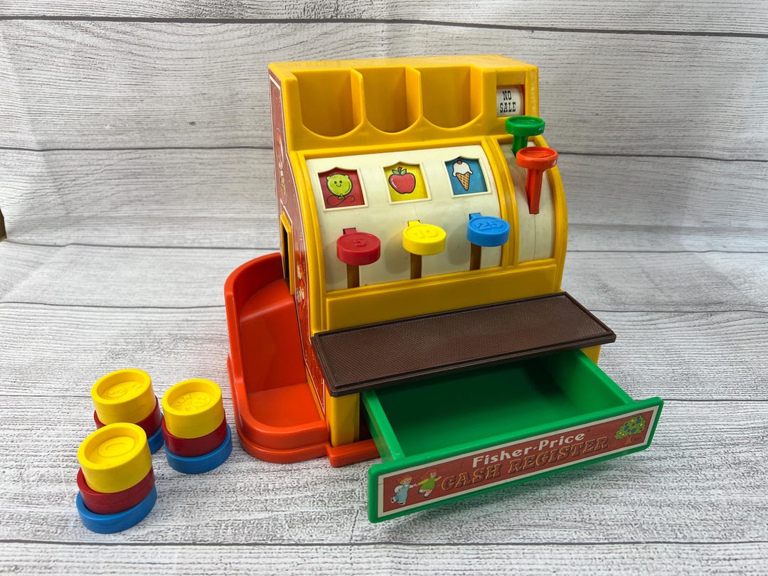 Vintage 1970s Fisher Price Cash Register 926 JGC - Etsy