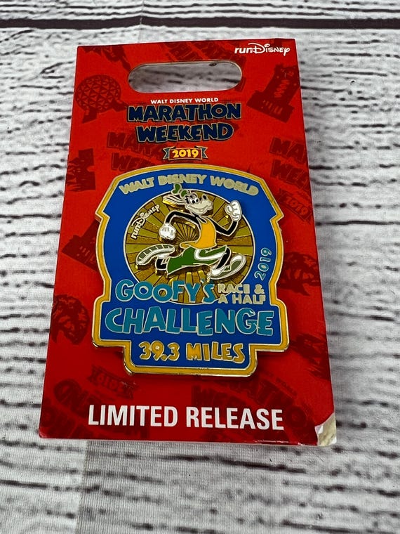 2019 Disney Marathon Goofy Challenge Pin with Origina… - Gem
