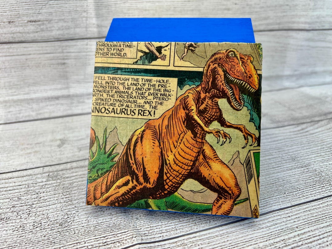 Vintage Dinosaur Comic Wooden Box- Handmade! - Etsy