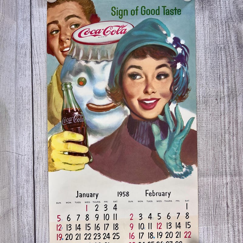 Coca Cola Perpetual Calendar - Etsy