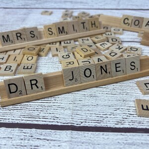 Custom Made - Scrabble Tile Letter Tray Desk Name Plate - Etsy
