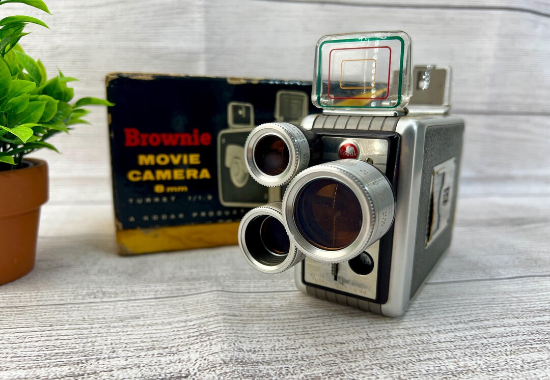 Vintage Kodak Brownie 8mm Movie Camera With Turret and Original Box - Etsy
