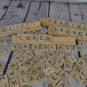 Custom Made Scrabble Tile Letter Tray Desk Name Plate - Etsy