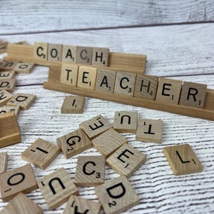 Custom Made - Scrabble Tile Letter Tray Desk Name Plate - Etsy