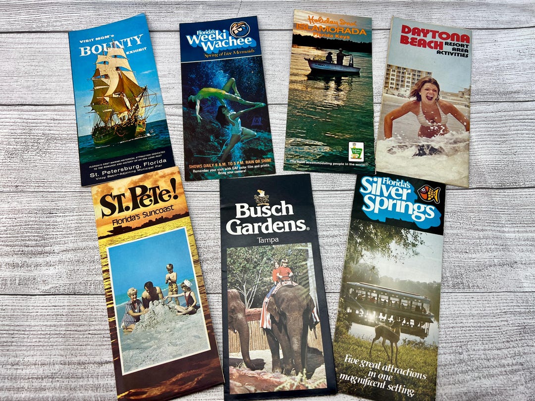 Lot of 7 Vintage 1970s Florida Tourism Brochures - Etsy