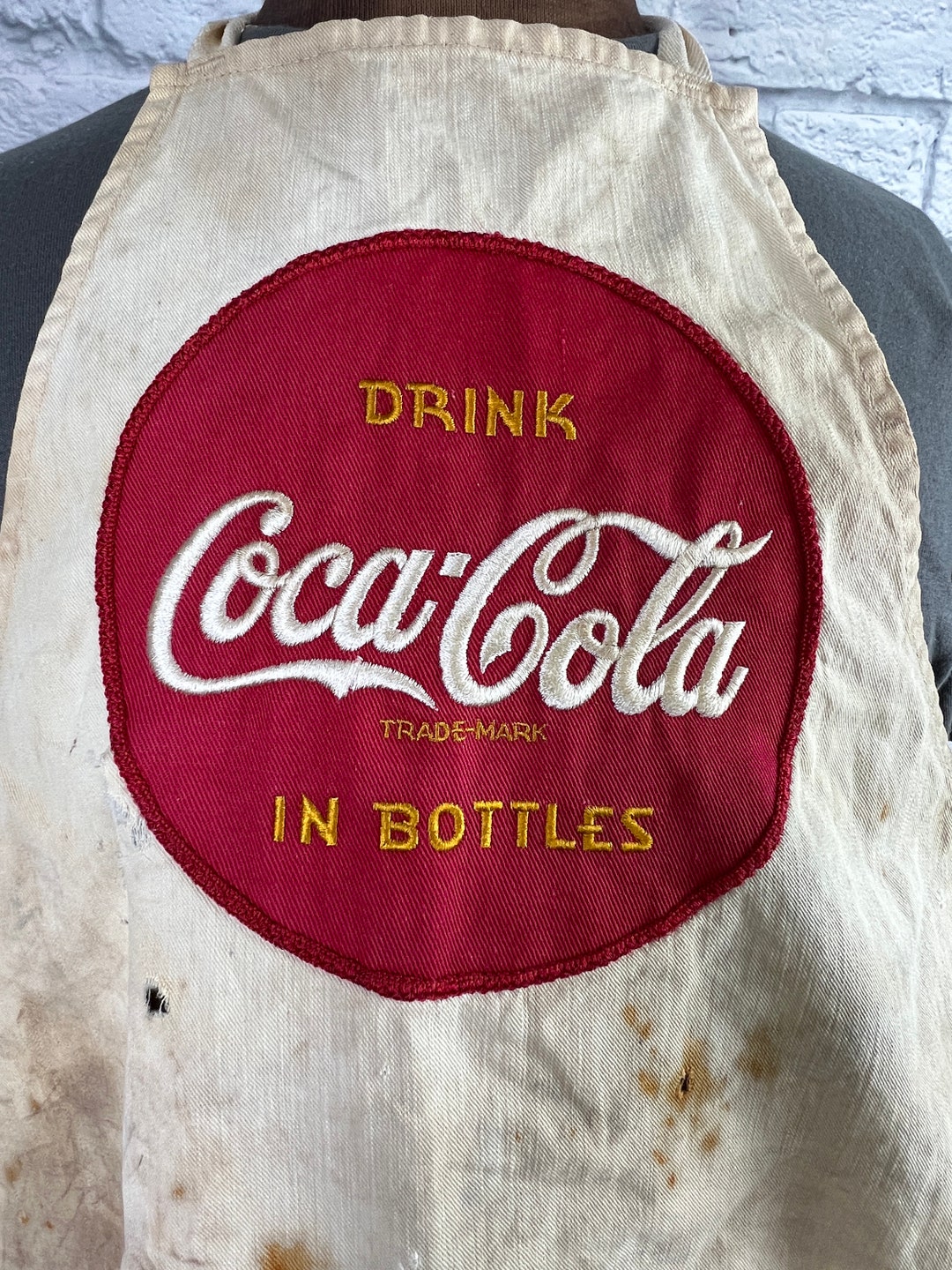 Vintage 1940s-50s Coca Cola Patch on Shop Apron - Etsy
