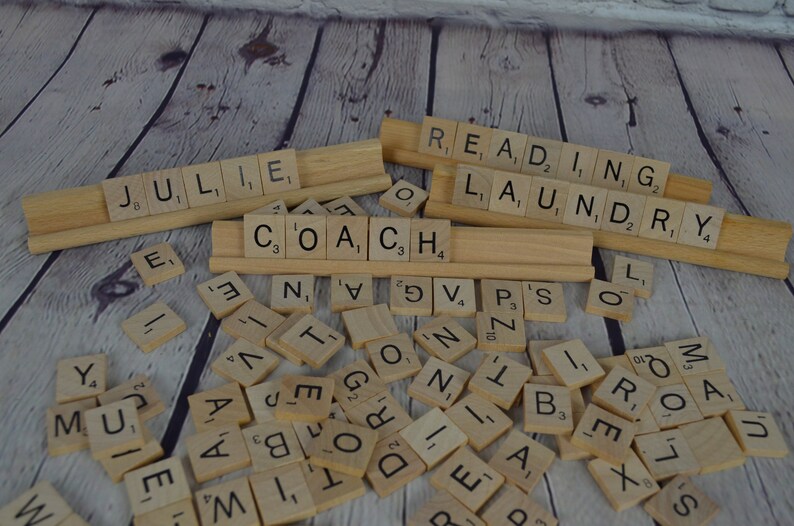 Custom Made Scrabble Tile Letter Tray Desk Name Plate - Etsy