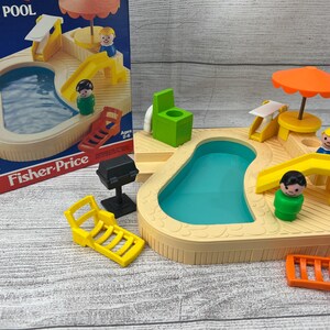 Vintage Little People Swimming Pool Set Original Box JGC - Etsy