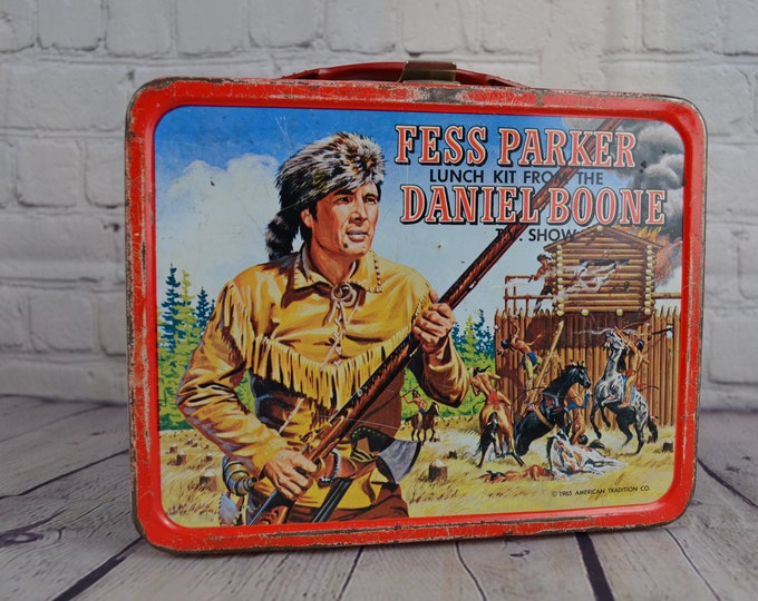 1965 Fess Parker as Daniel Boone Metal Lunchbox From Thermos - Etsy