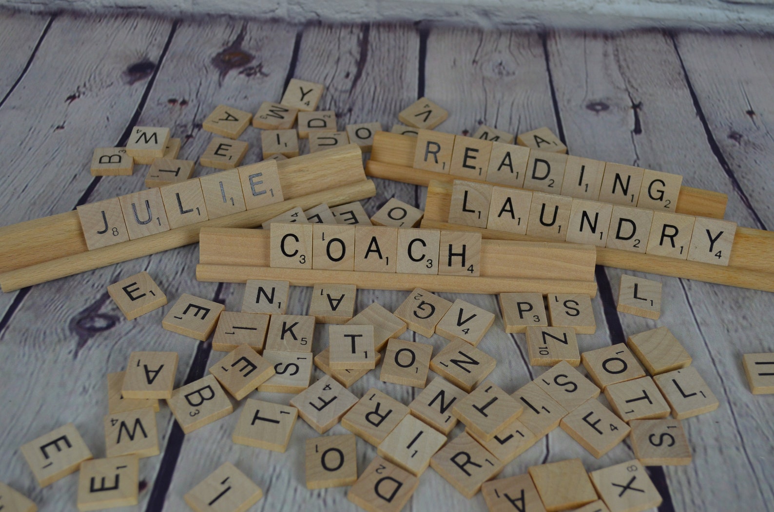 Custom Made Scrabble Tile Letter Tray Desk Name Plate - Etsy