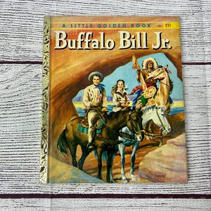 Buffalo Bill Jr A Little Golden Book Vintage 1956 - Etsy