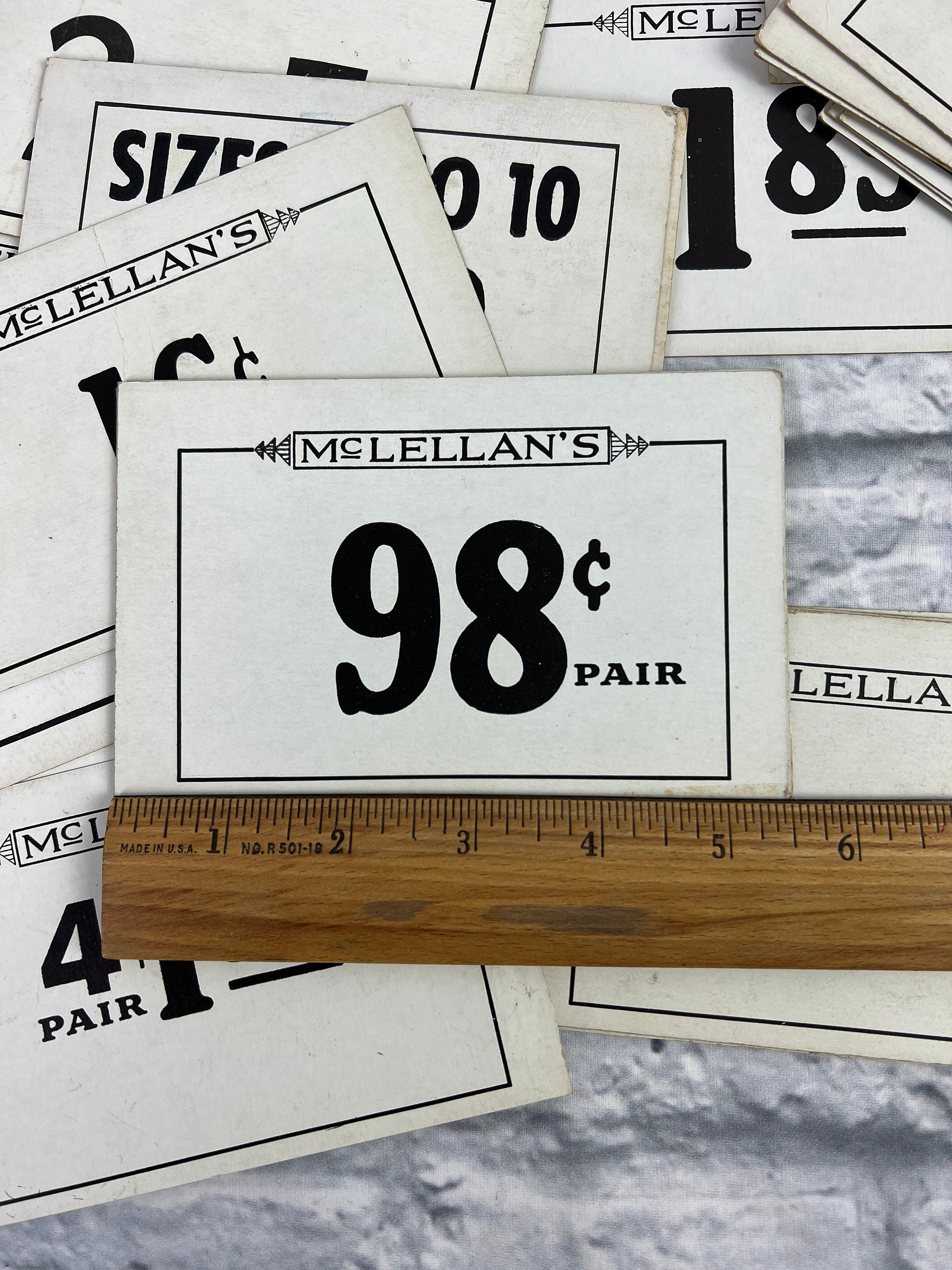 Vintage Mclellan's Sale Signage – 1950s Department Store Cards - Etsy