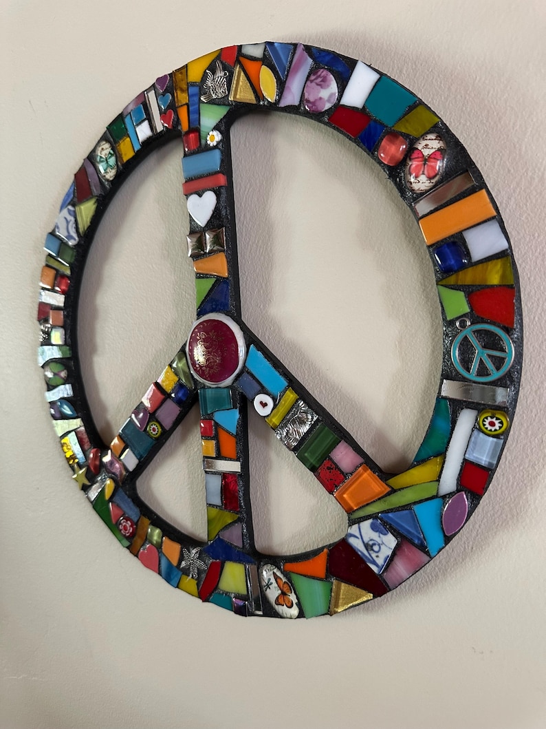 Mosaic Peace Sign - Etsy