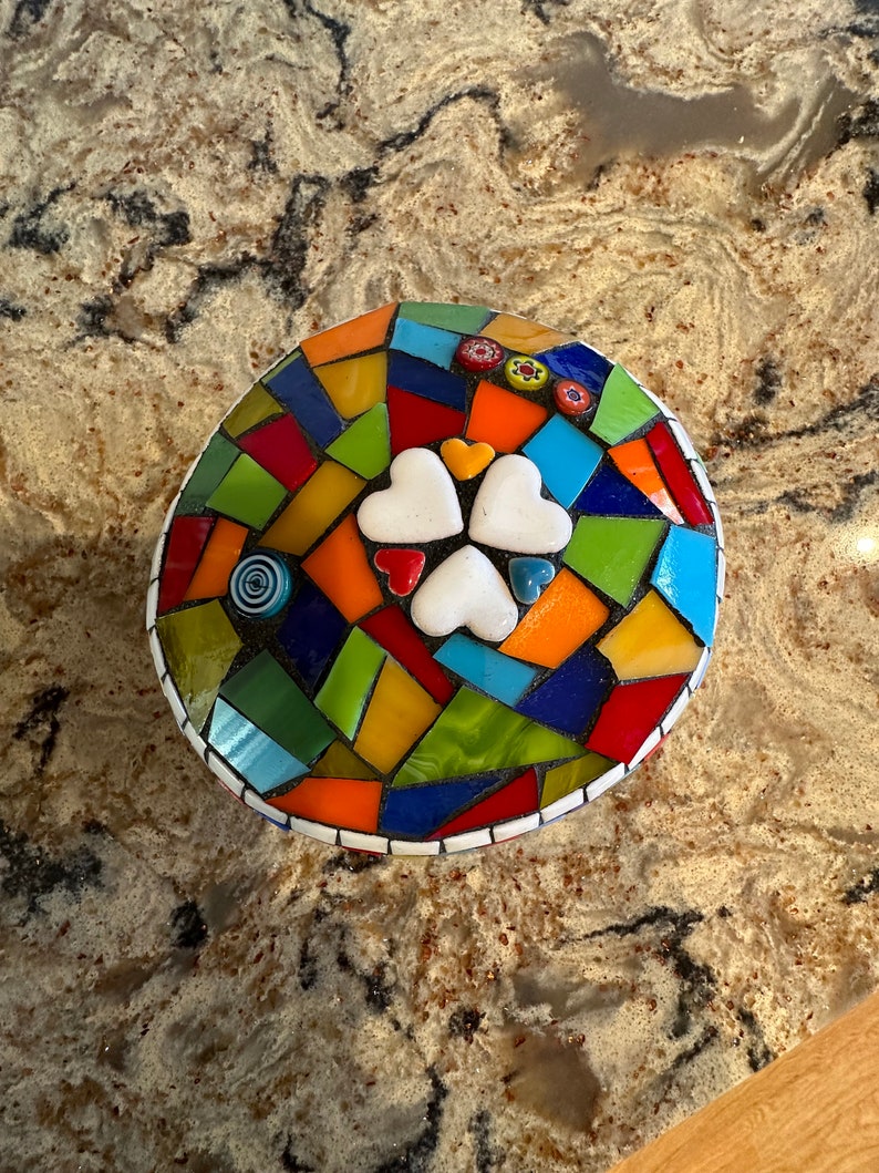 Mosaic Garden Rock - Etsy