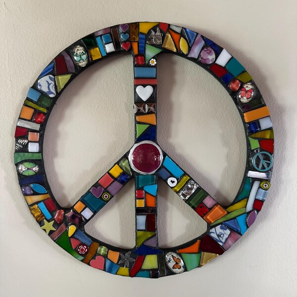Mosaic Peace Sign - Etsy