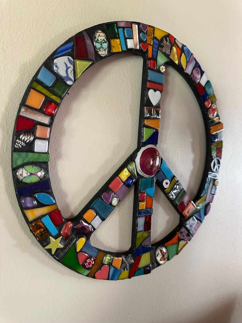 Mosaic Peace Sign - Etsy