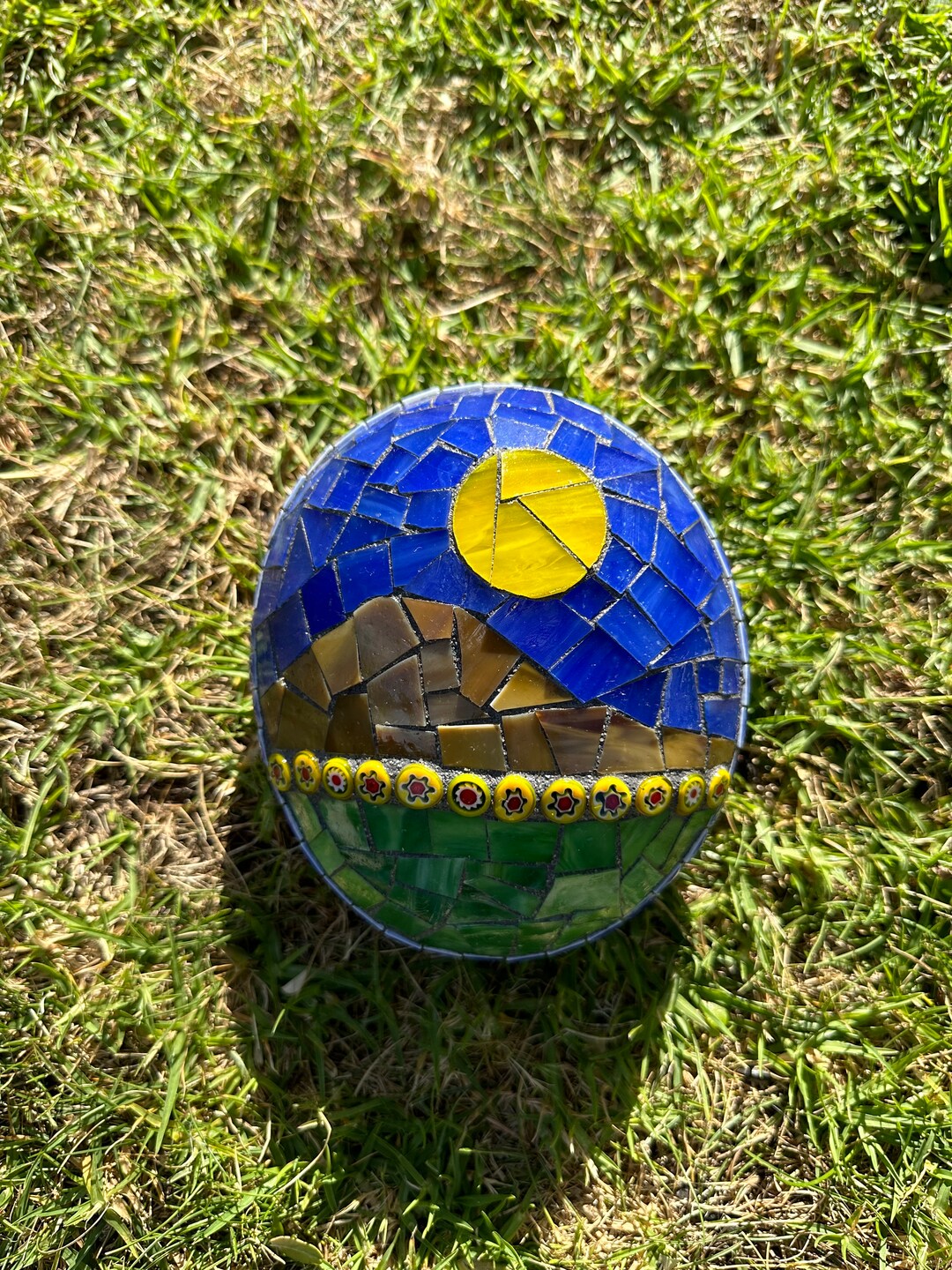 Mosaic Garden Rock - Etsy