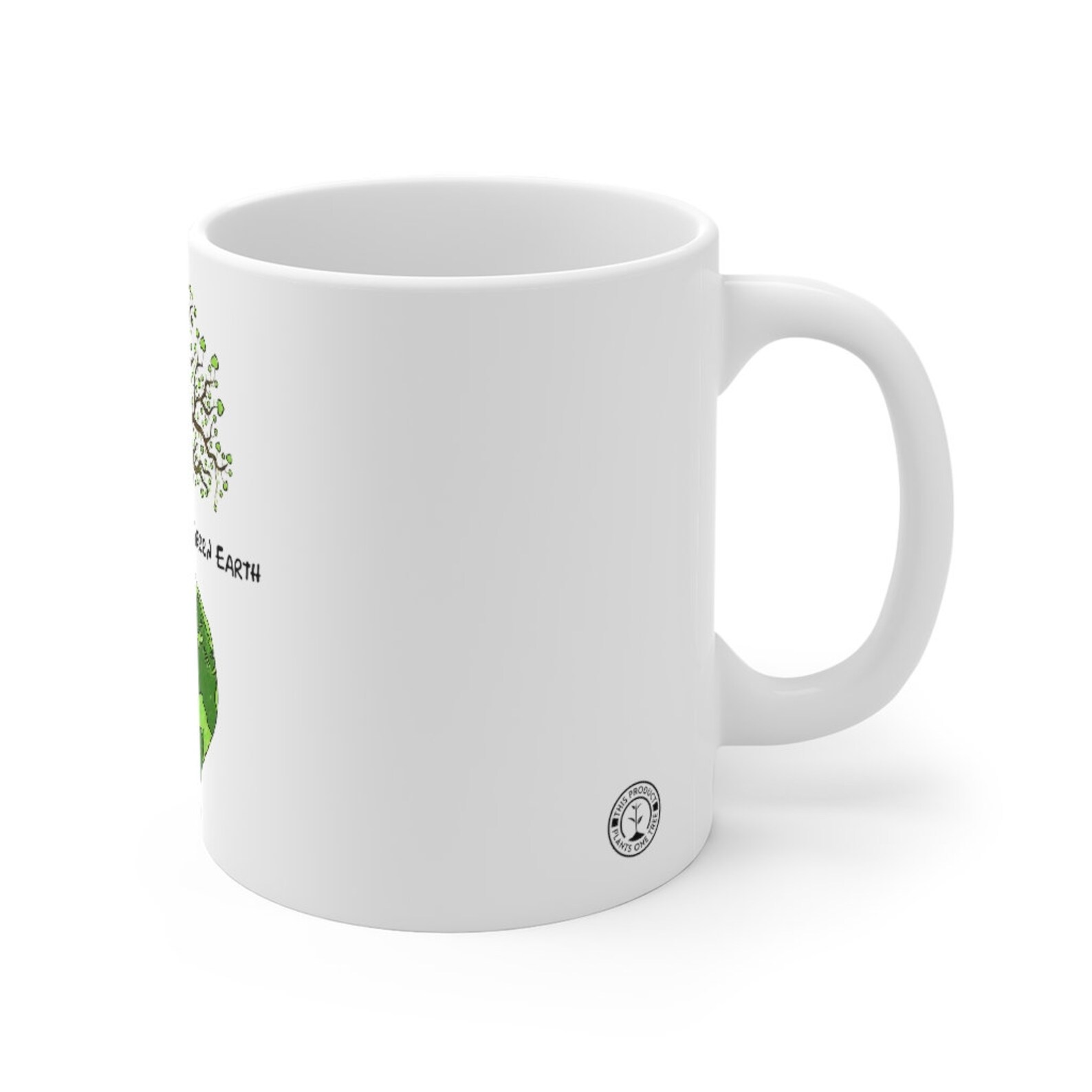 Green Heart Green Earth Mug, One Mug One Tree, Earth Day Mug Eco Mug ...