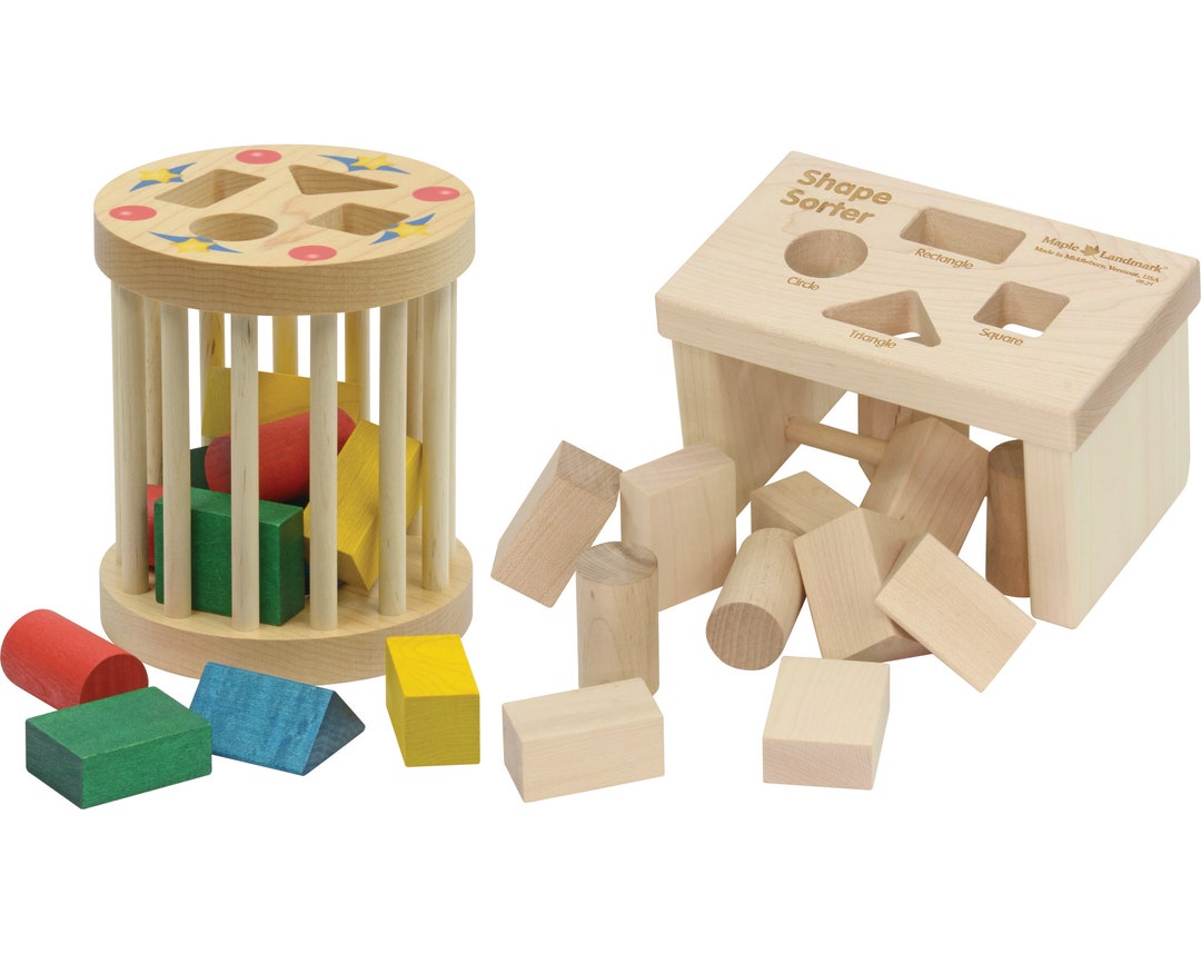 Children's Wooden Shape Sorter - Etsy