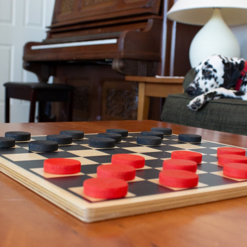 Checkers Game Game Table - Etsy