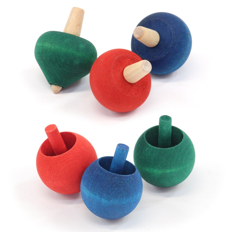 Wooden Spinning Tops - Etsy
