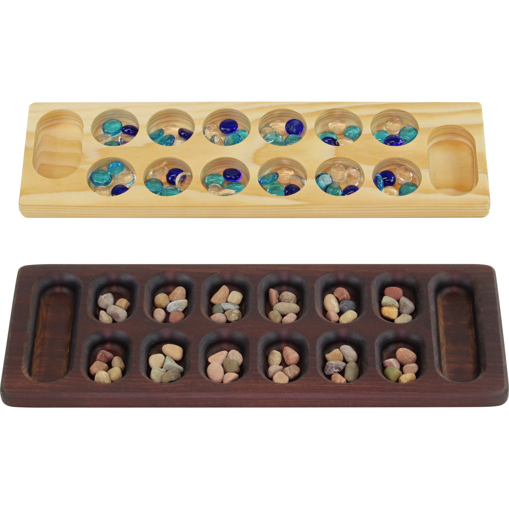 Wooden Mancala Game Boards and Pieces - Etsy