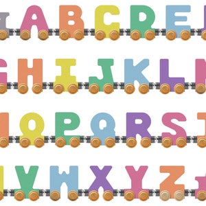 Individual Pastel Nametrains Letters - Etsy