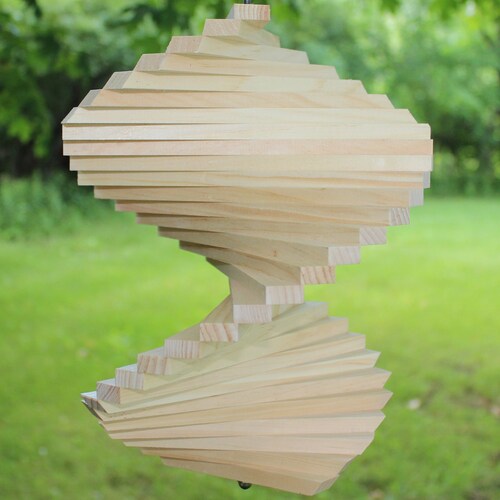 Natural Wood Wind Spinner | Etsy