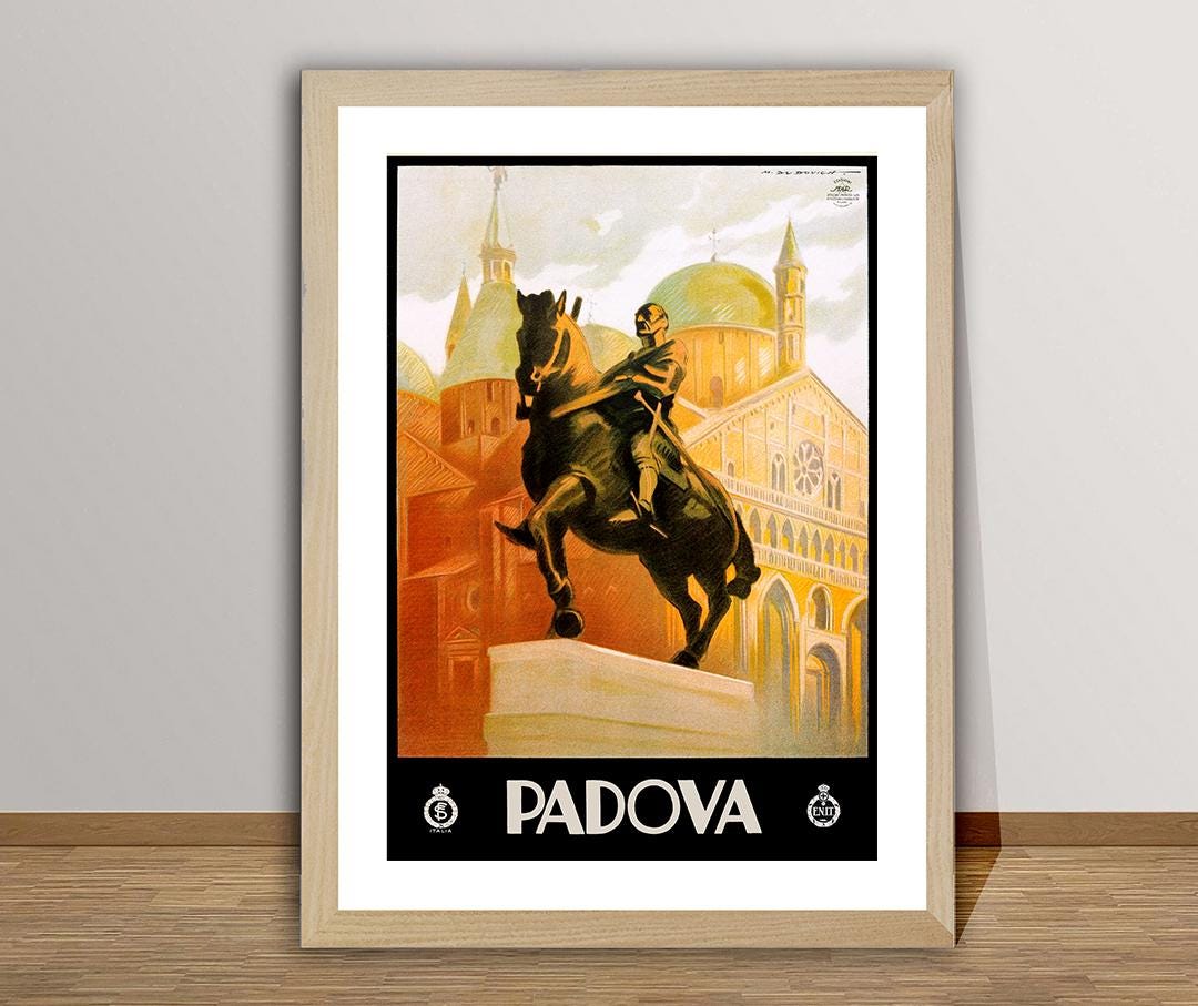 Padova, Italy Vintage Travel Poster - Retro Padova Poster / Gift Idea ...