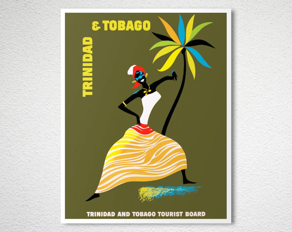 Trinidad Tobago Vintage Travel Poster Poster Paper or Canvas | Etsy