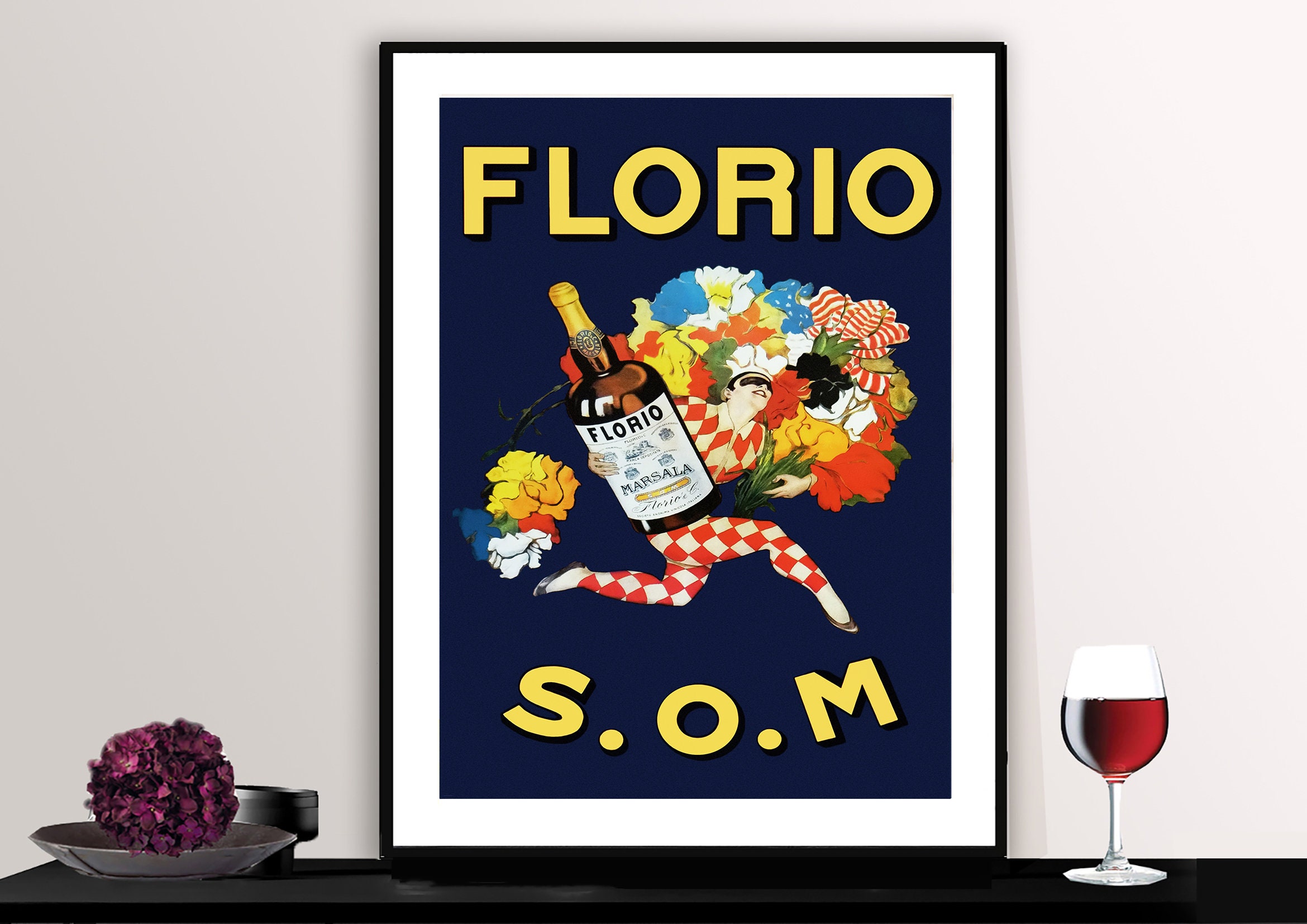 Florio Marsala S.O.M. Vintage Food&drink Poster Poster Paper - Etsy