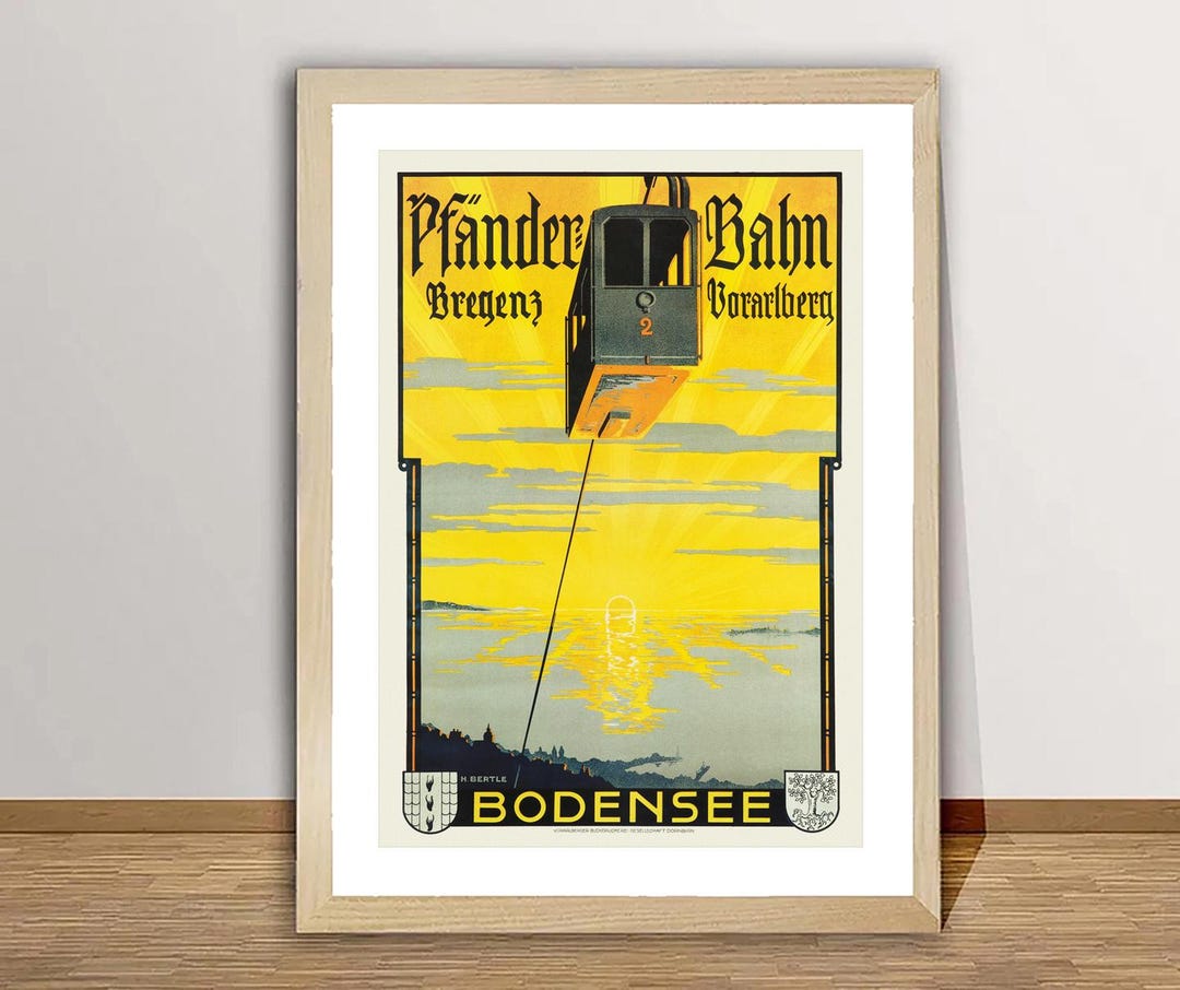 Bodensee Pfander Bahn Suisse Vintage Travel Poster - Etsy