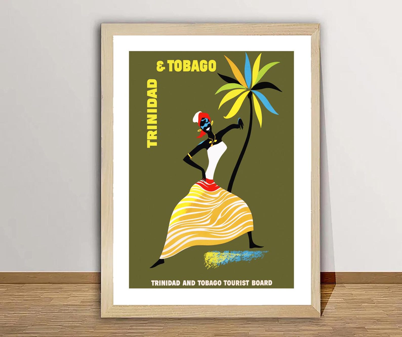Trinidad & Tobago Vintage Travel Poster: Caribbean Island Art - Etsy