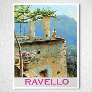 Ravello, Italy Vintage Travel Poster - Poster Print or Canvas Print ...