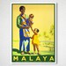 Malaya Vintage Travel Poster - Poster Paper or Canvas Print / Gift Idea ...