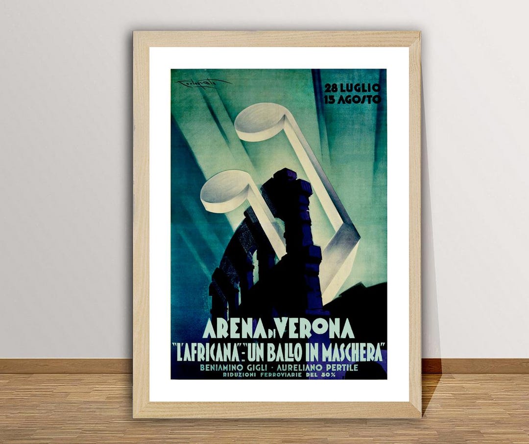 Arena Di Verona Vintage Music Poster: Italy Entertainment Print - Etsy