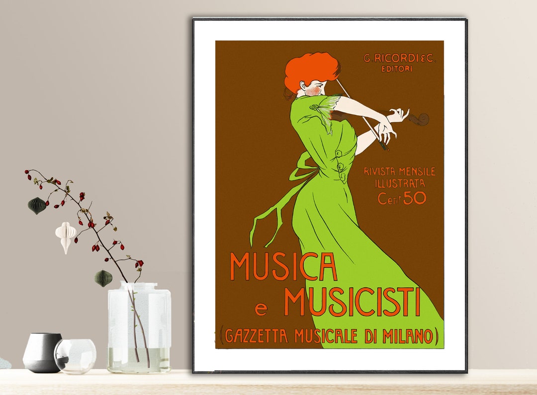 Musica E Musicisti Vintage Music Poster by Leonetto Cappiello - Poster ...