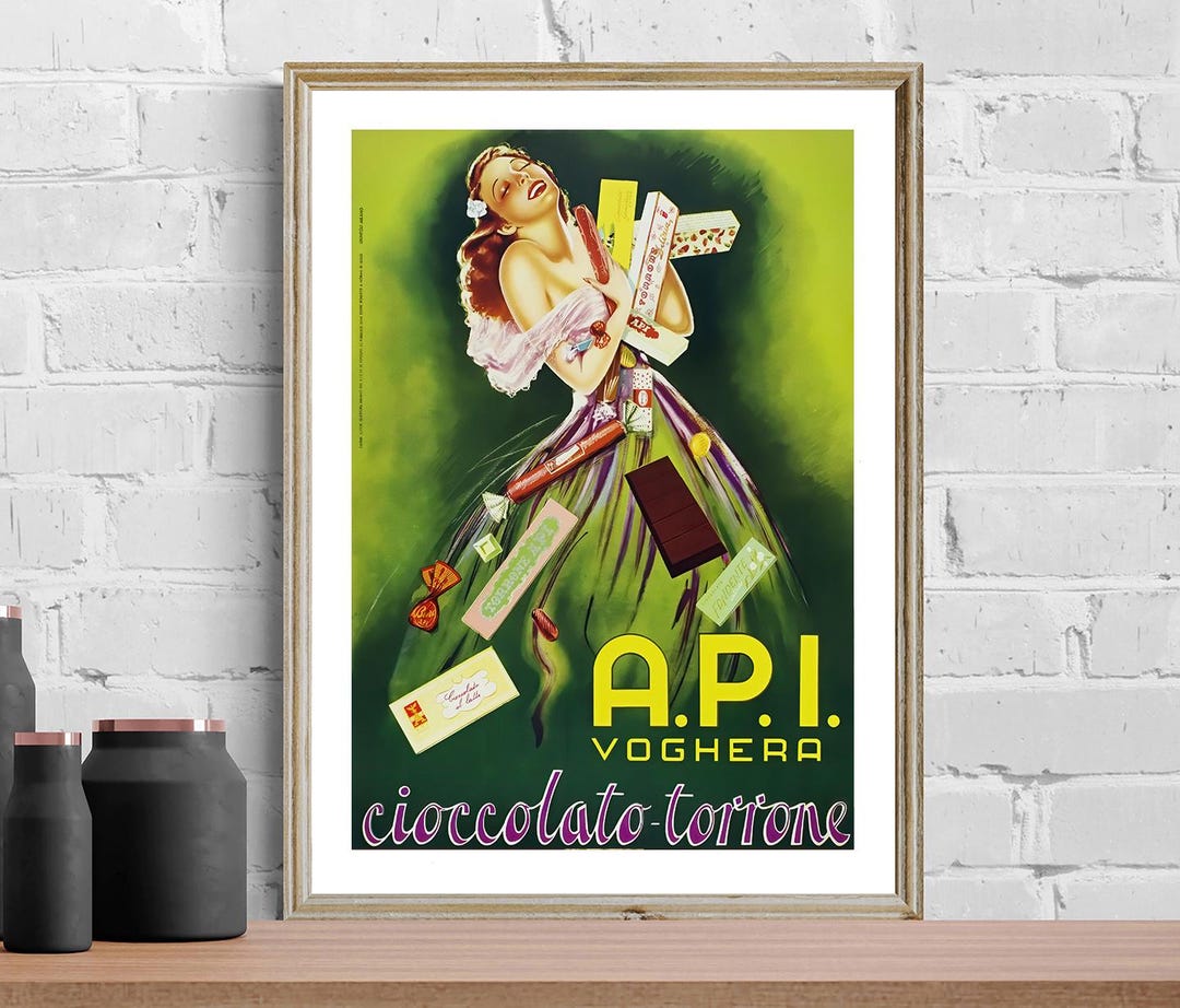 Vintage Italian Chocolate Print: 1955 Retro Advertisement - Etsy