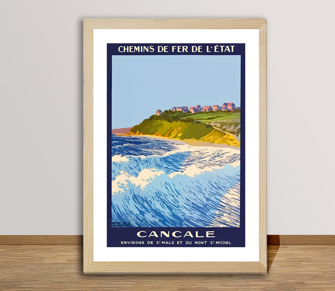 Cancale, France Vintage Travel Poster - Cancale Poster, the Pearl on ...