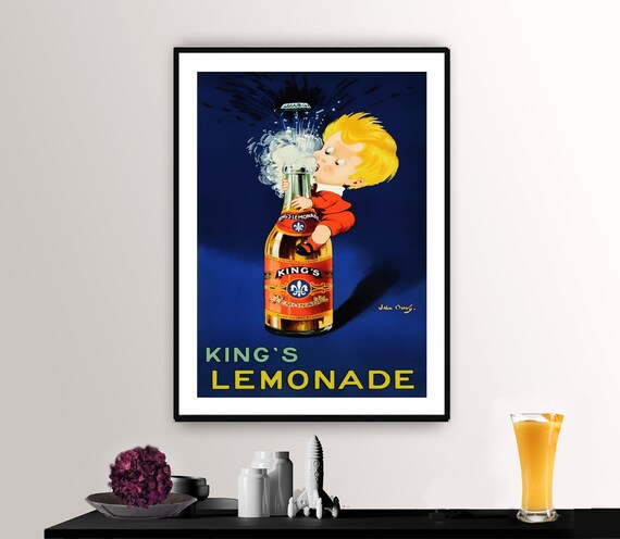 King's Lemonade Vintage Food&drink Poster Poster Paper | Etsy