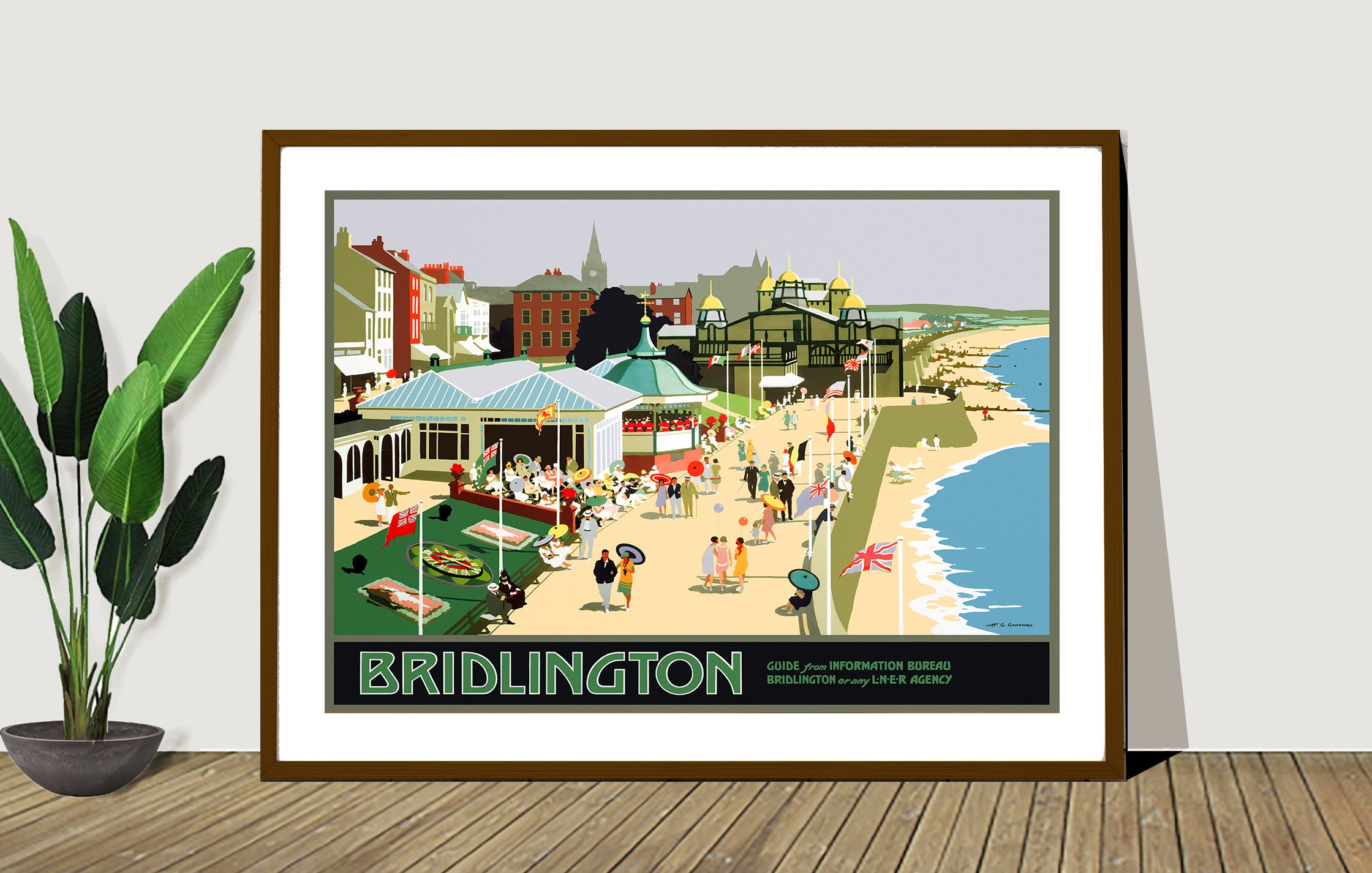 Bridlington Yorkshireengland Vintage Railway Travel Poster - Etsy UK