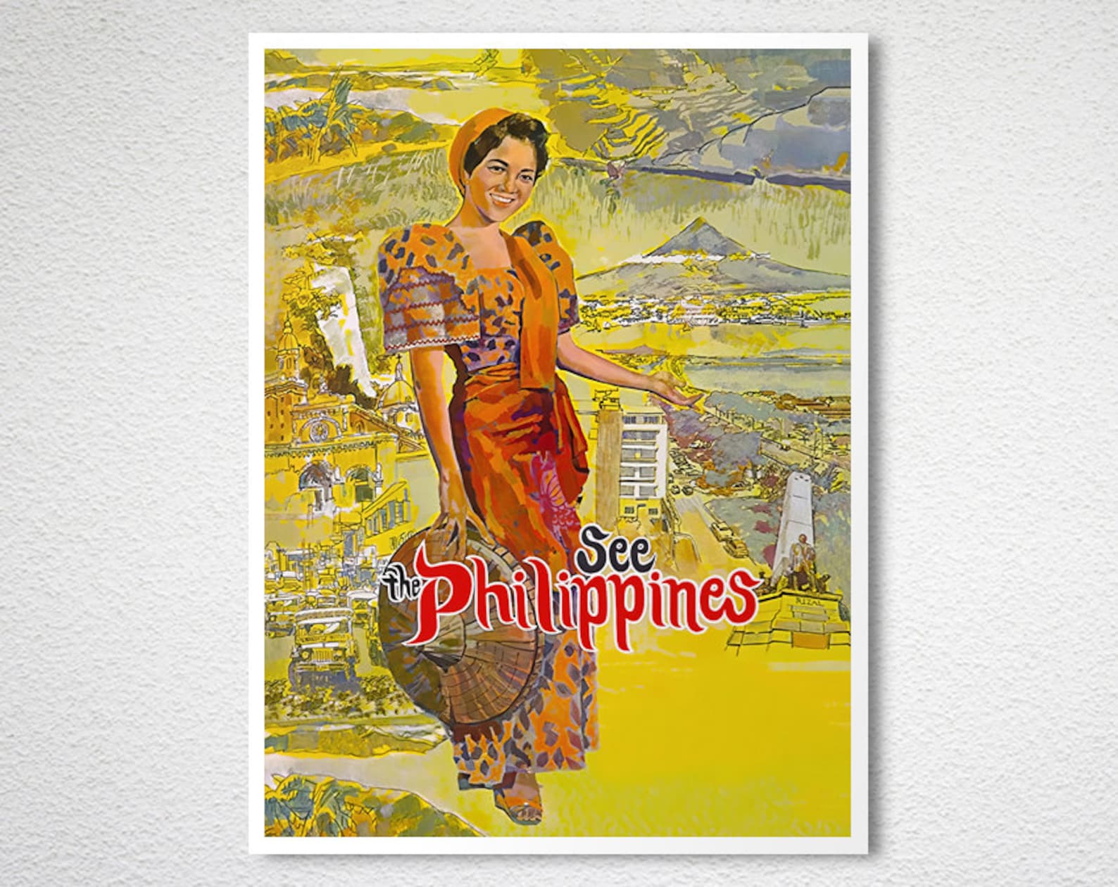 Philippines Vintage Travel Poster: Island Affiche De Voyage - Etsy