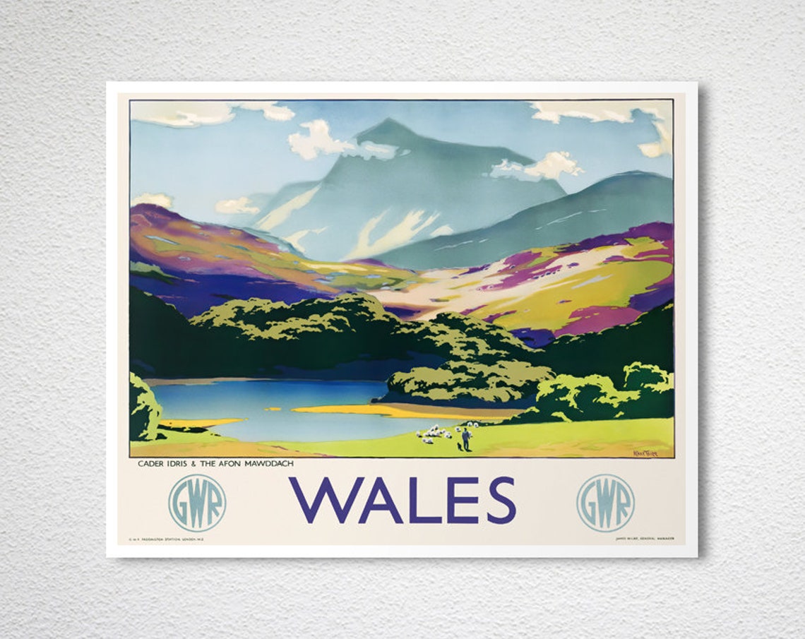 Wales Vintage Travel Poster Poster Print or Canvas Print / - Etsy UK