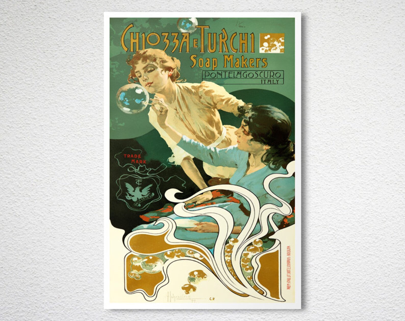 Chiozza E Turchi Soap Makers Vintage Poster Poster Paper or - Etsy