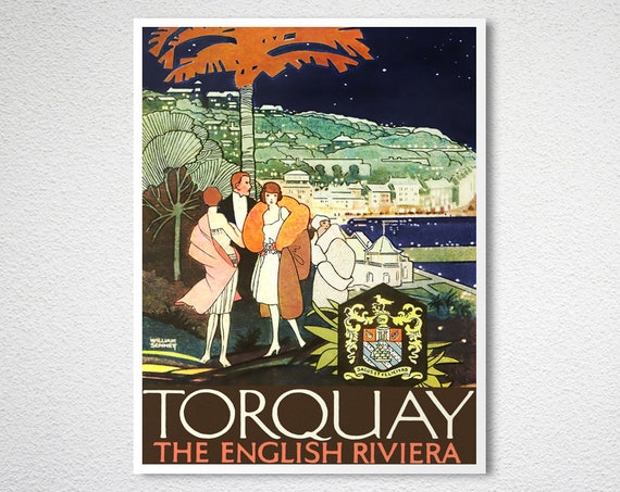 torquay travel poster torquay travel poster torquay travel torquay ...