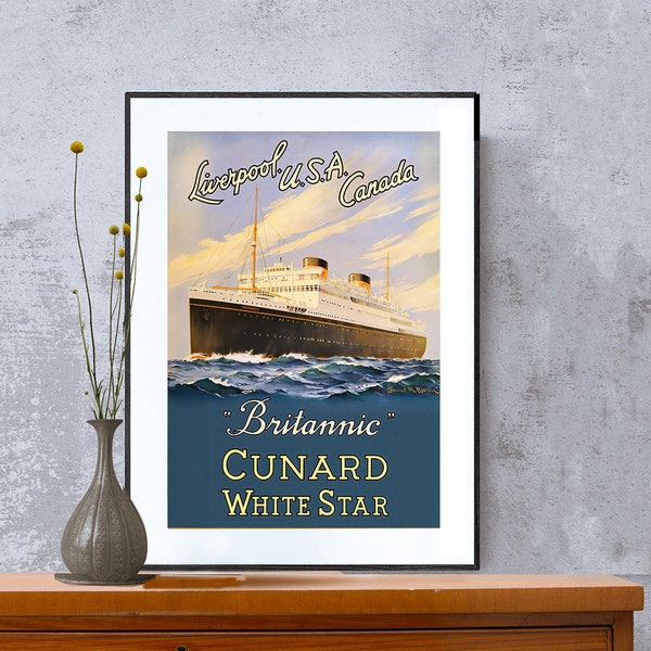 Cunard White Star Poster - Etsy