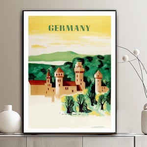 Germany, Vintage Travel Poster - Travel in Germany / Gift Idea / Wall ...
