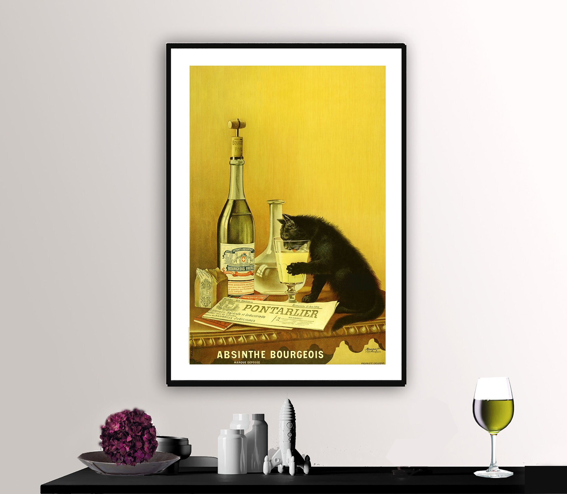 Abstract Woman Chilling Under The Moon Art Canvas Black Woman | Etsy