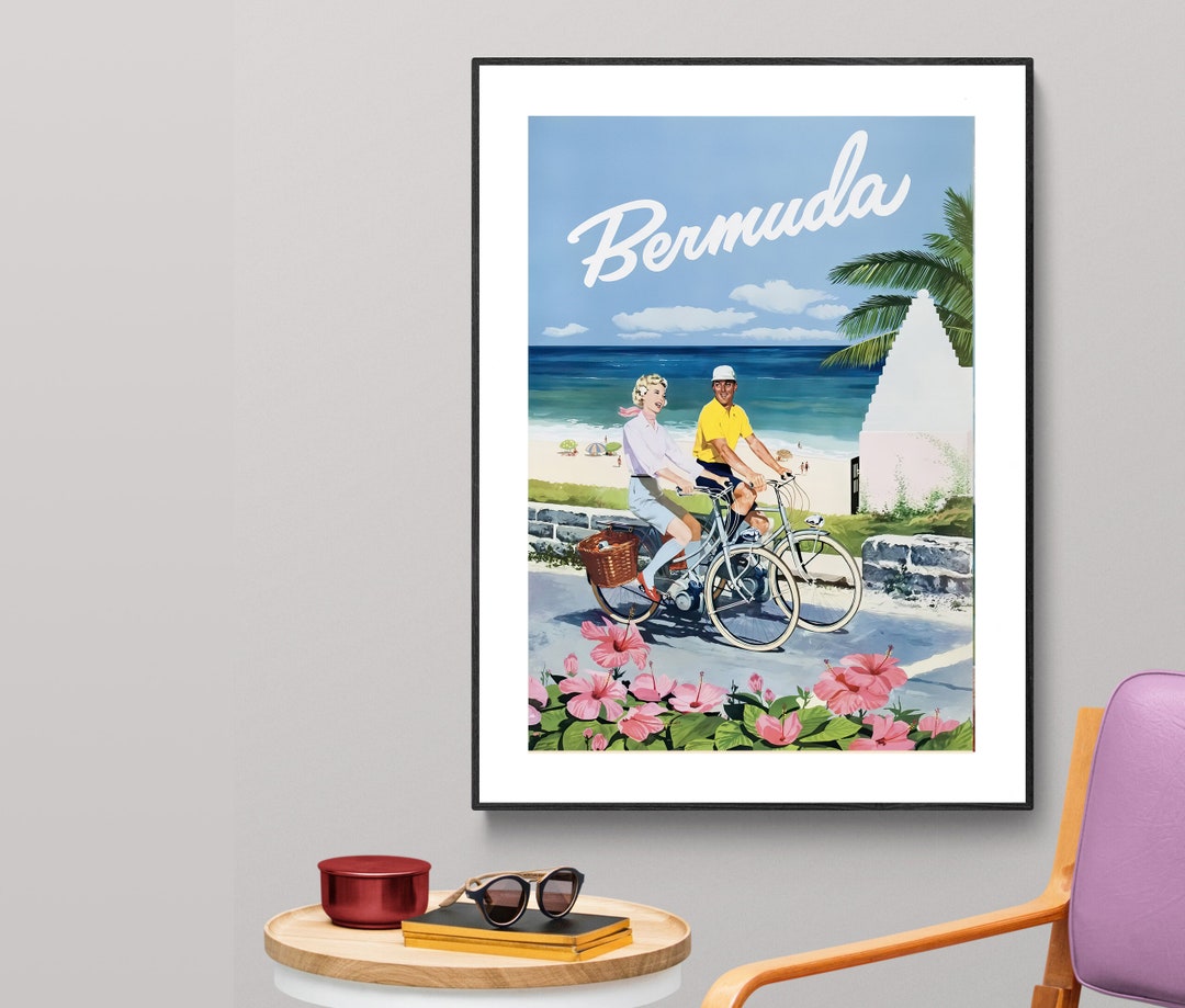 Bermuda Vintage Travel Poster Poster Paper or Canvas Print / Gift Idea ...